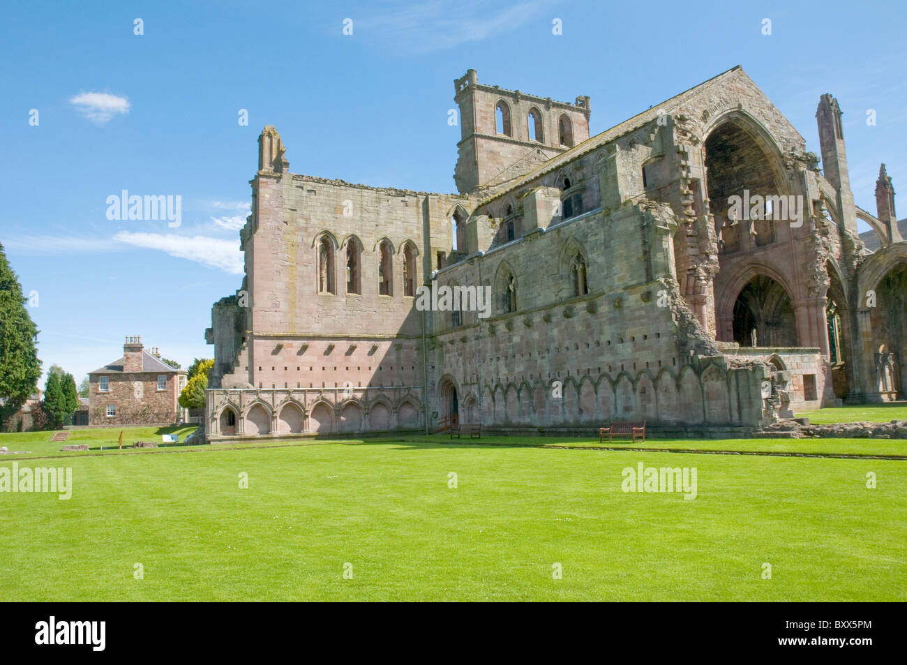 Melrose Abbey Melrose Scottish Borders Scotland Stock Photo - Alamy