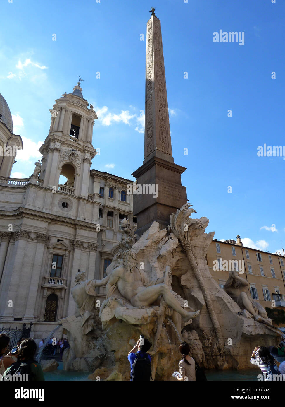 EGYPTIAN OBELISK PIAZZA NAVONA ROME ITALY ROME ITALY PIAZZA NAVONA ROME ...