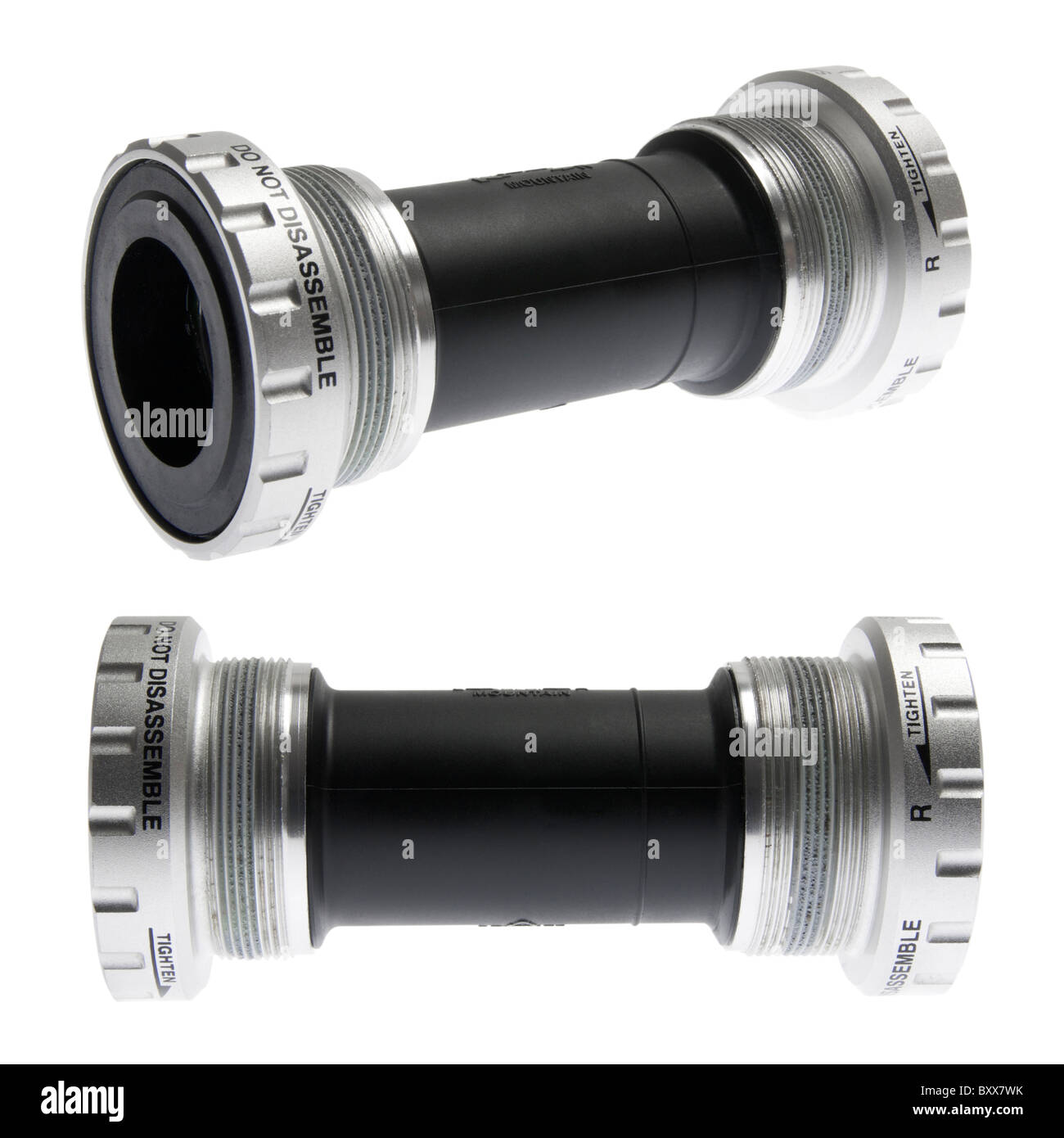 Mountain bike hollowtech 2 bottom bracket on white background Stock ...