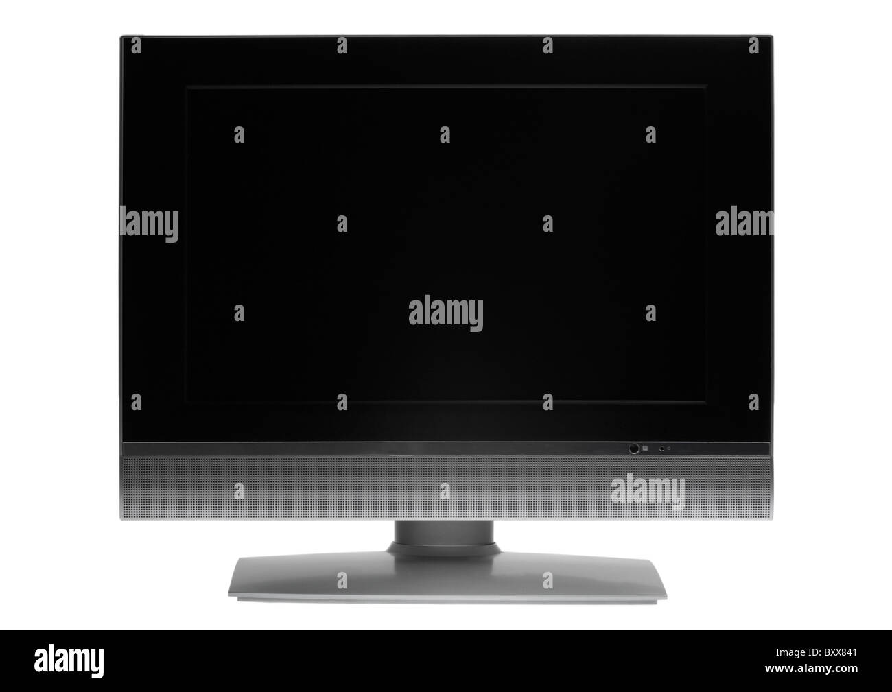 Flat screen LCD television on white background Stock Photo - Alamy