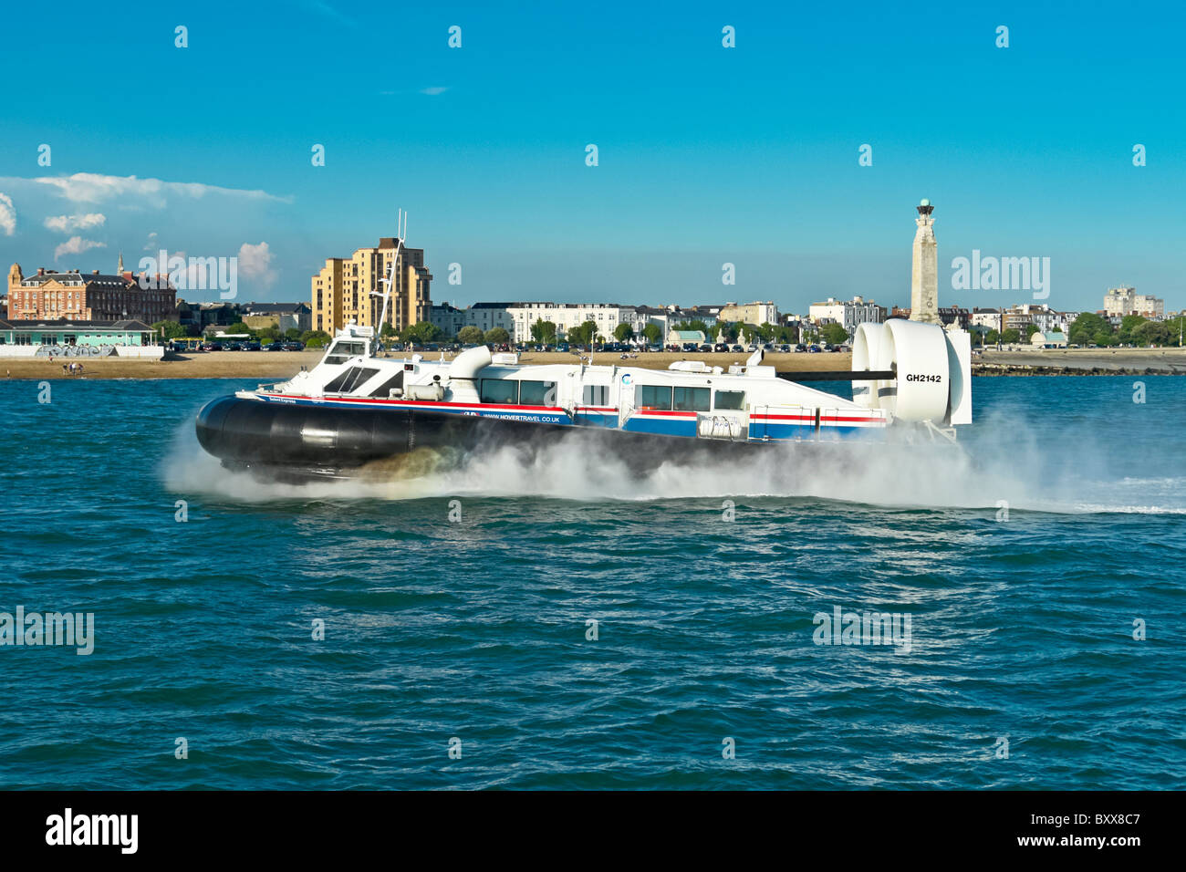 Hovertravel hovercraft Solent Express off Portsmouth en route from ...