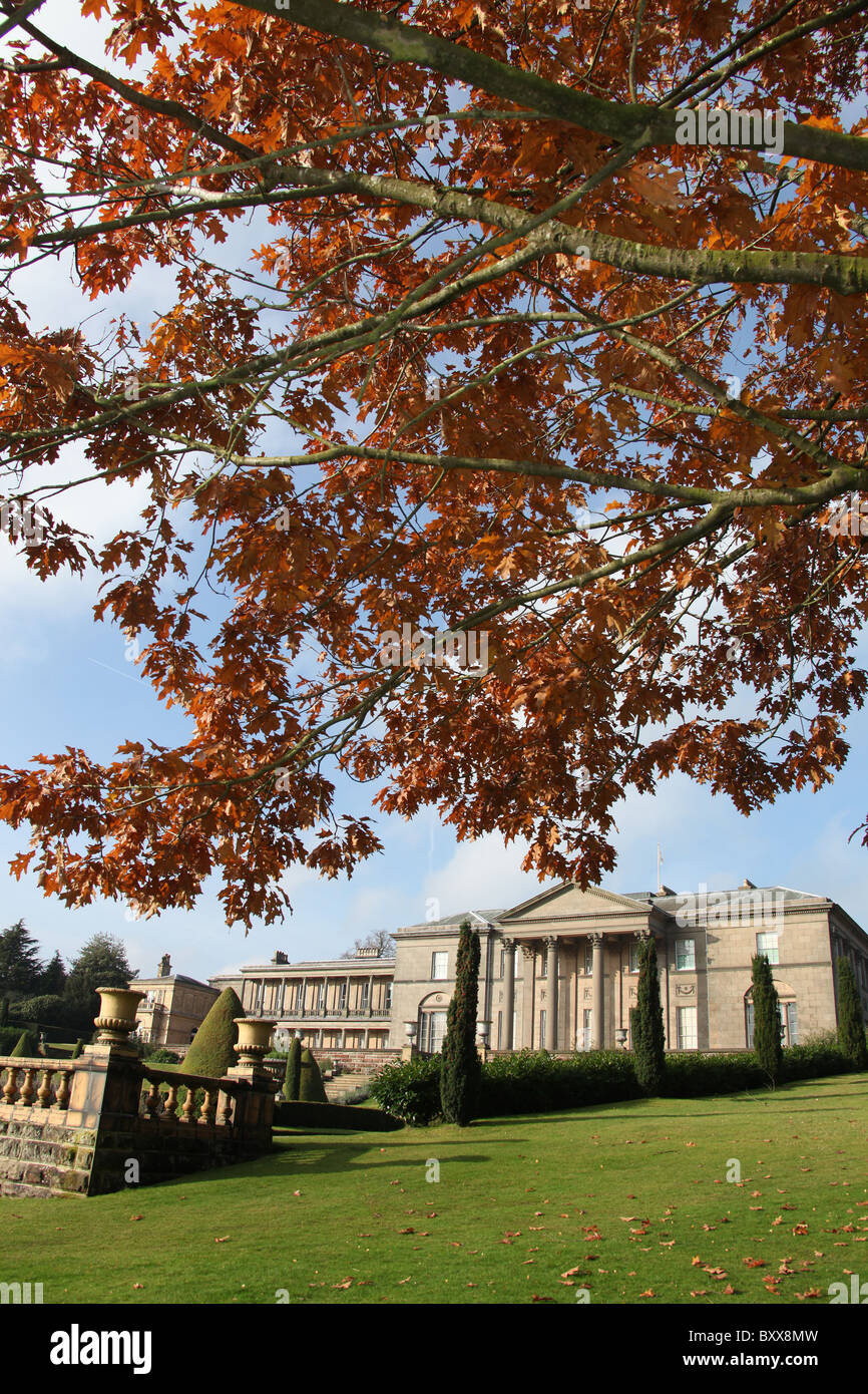 Estate of Tatton Park, England. Autumnal view of the 18th century ...