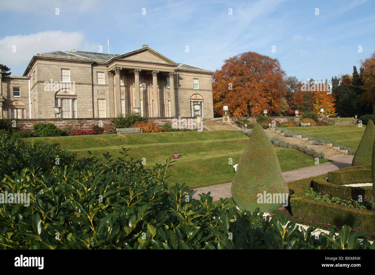 Estate of Tatton Park, England. Autumnal view of the Joseph Paxton ...