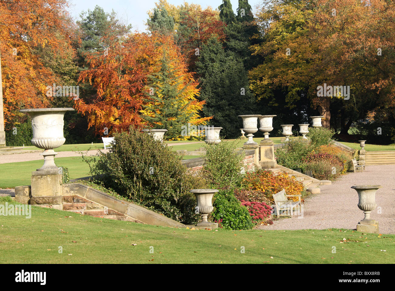 Estate of Tatton Park, England. Autumnal view of the Joseph Paxton ...