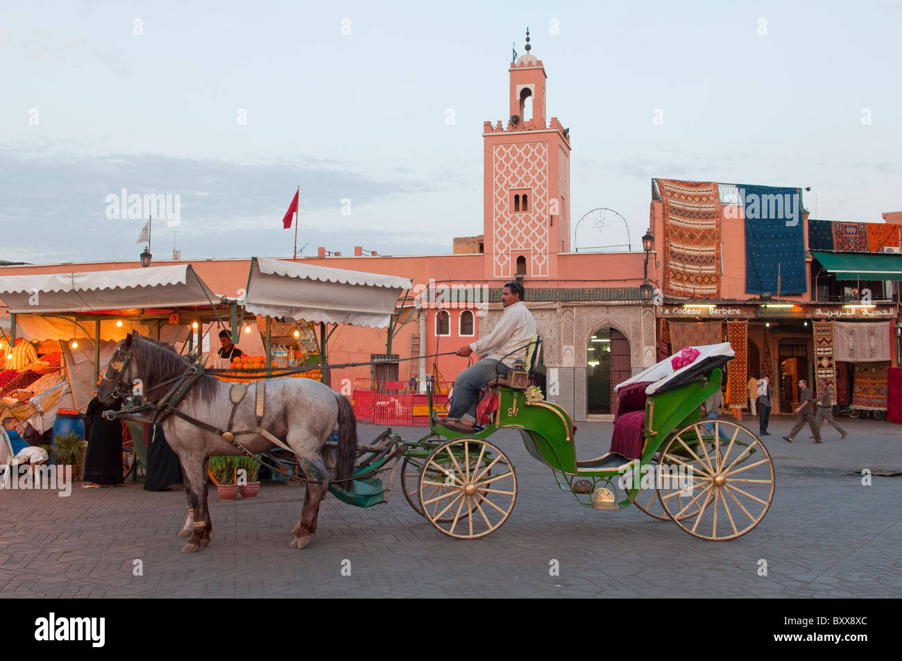 The Djemaa el fna square of the Medina, old town in Marrakesh, Morocco ...