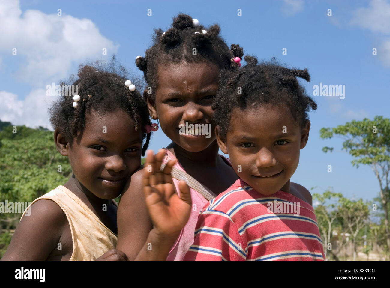 Children near Miches, Dominican Republic Stock Photo - Alamy