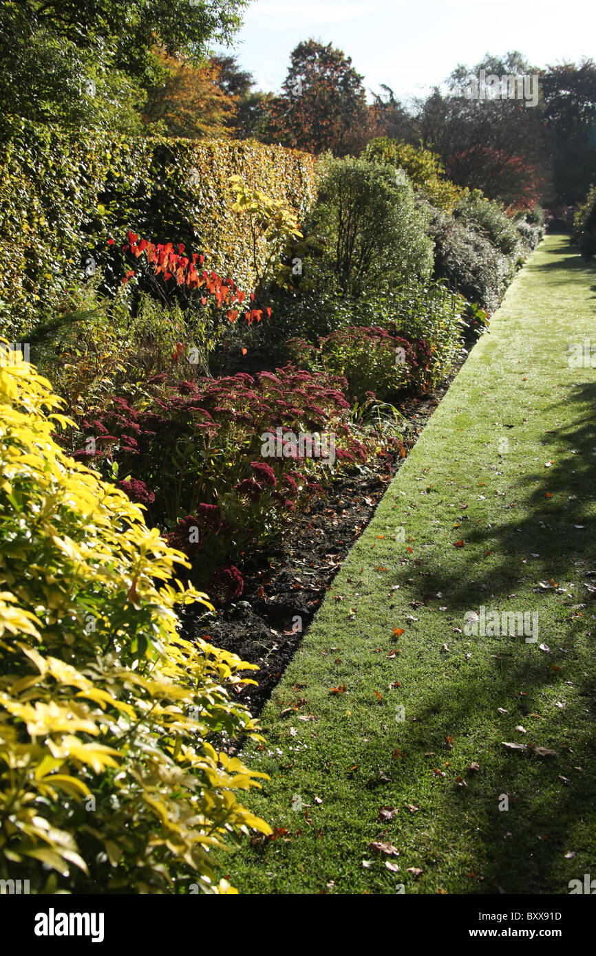 Walkden Gardens, Sale, England. Autumnal view of Walkden Gardens colour ...