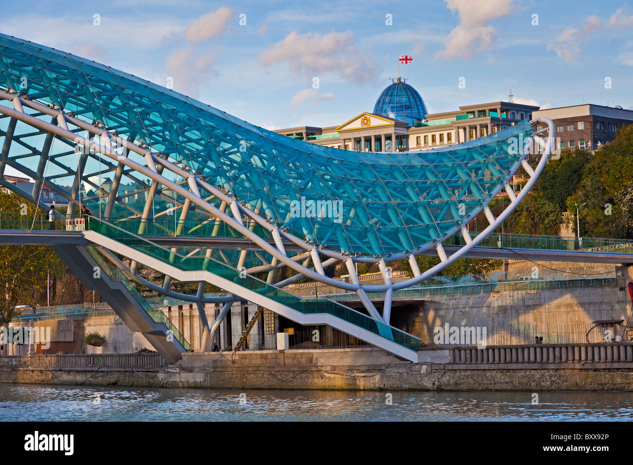 Bridge of Peace crossing the Mtkvari River Tbilisi Georgia designed by ...