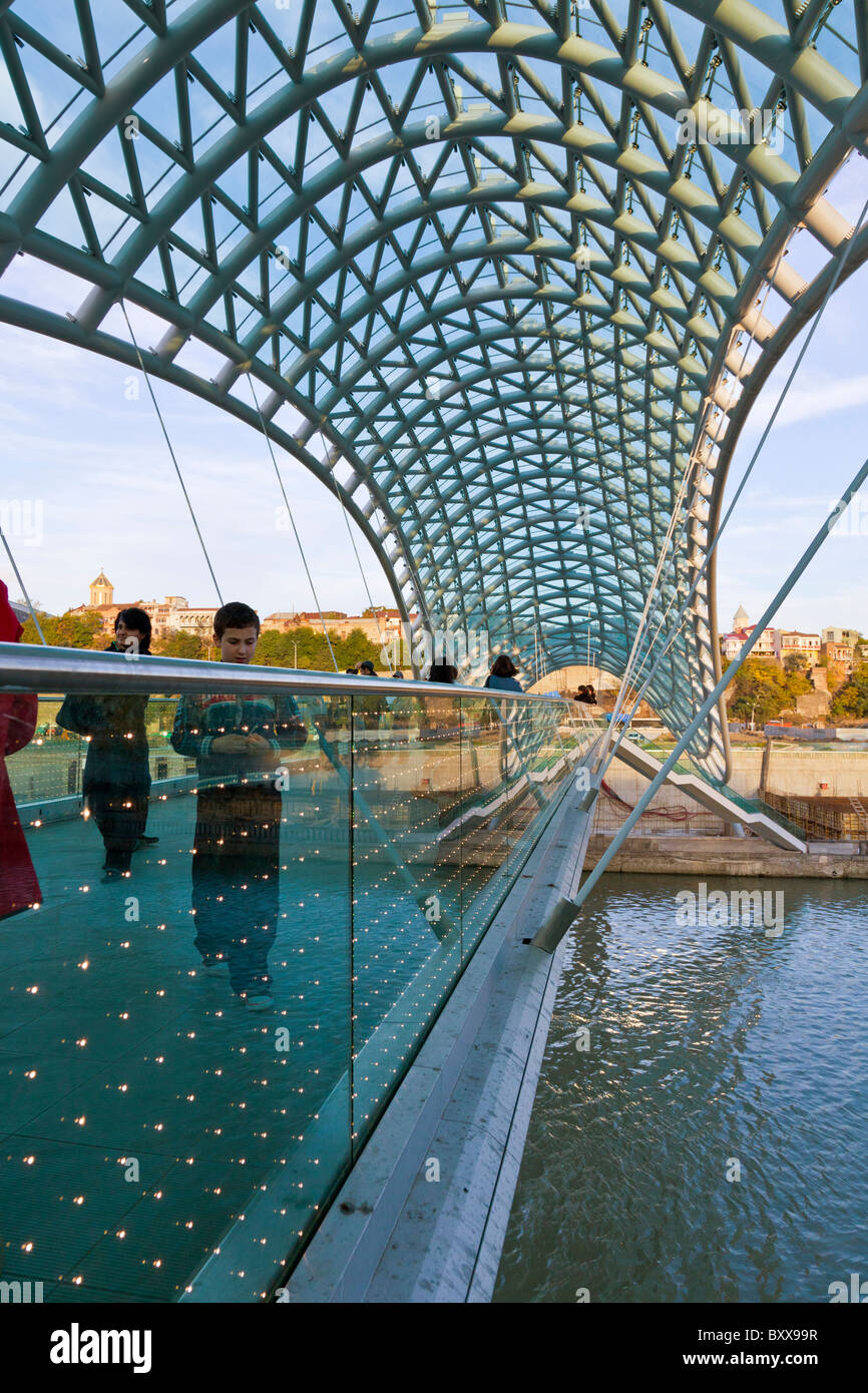 Bridge of Peace crossing the Mtkvari River Tbilisi Georgia designed by ...