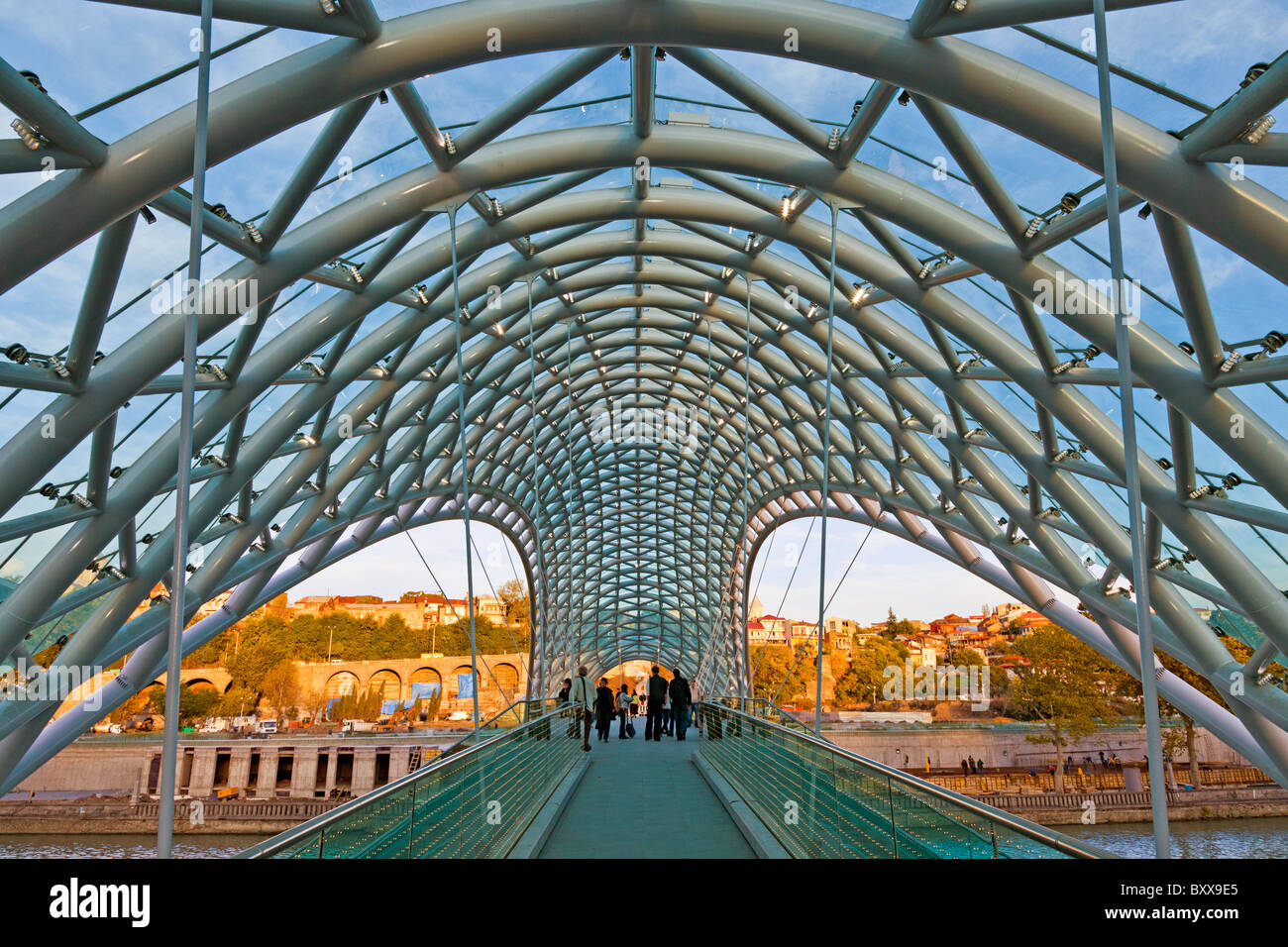 Bridge of Peace crossing the Mtkvari River Tbilisi Georgia designed by ...