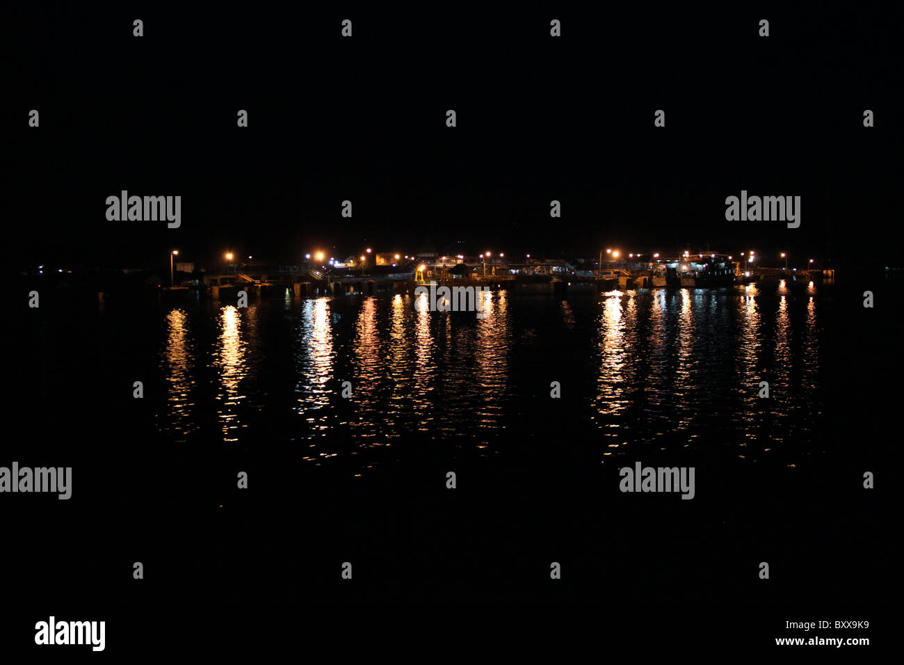 night in port bali Stock Photo - Alamy