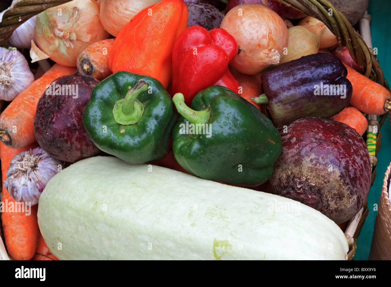 vegetables on rural market Stock Photo - Alamy
