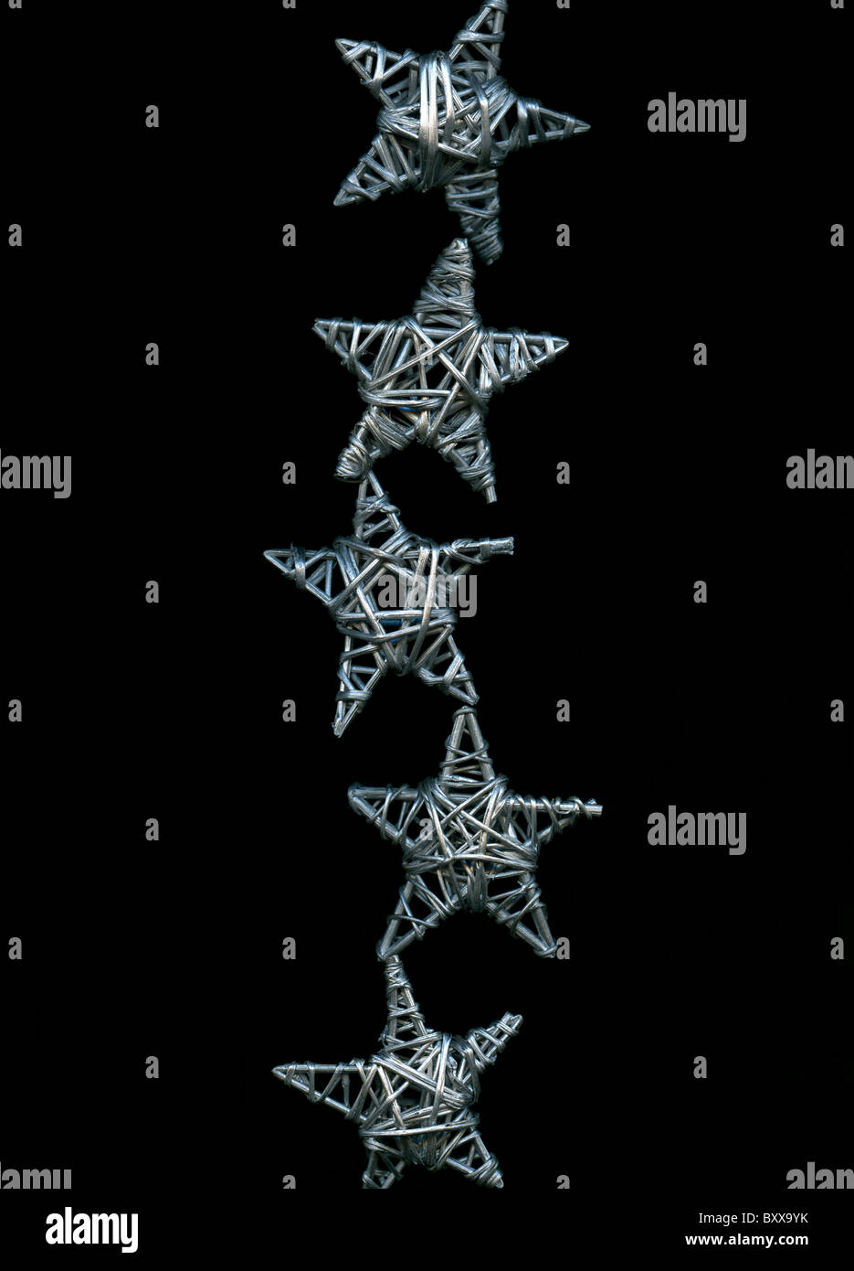 Silver star pattern on black background Stock Photo - Alamy