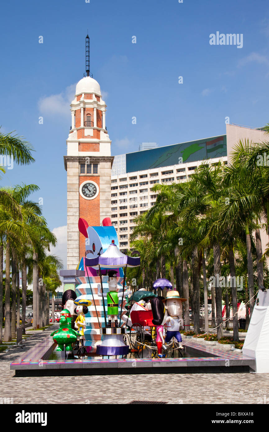 Kowloons iconic and infamous Avenue Of Stars clock tower and Disney ...