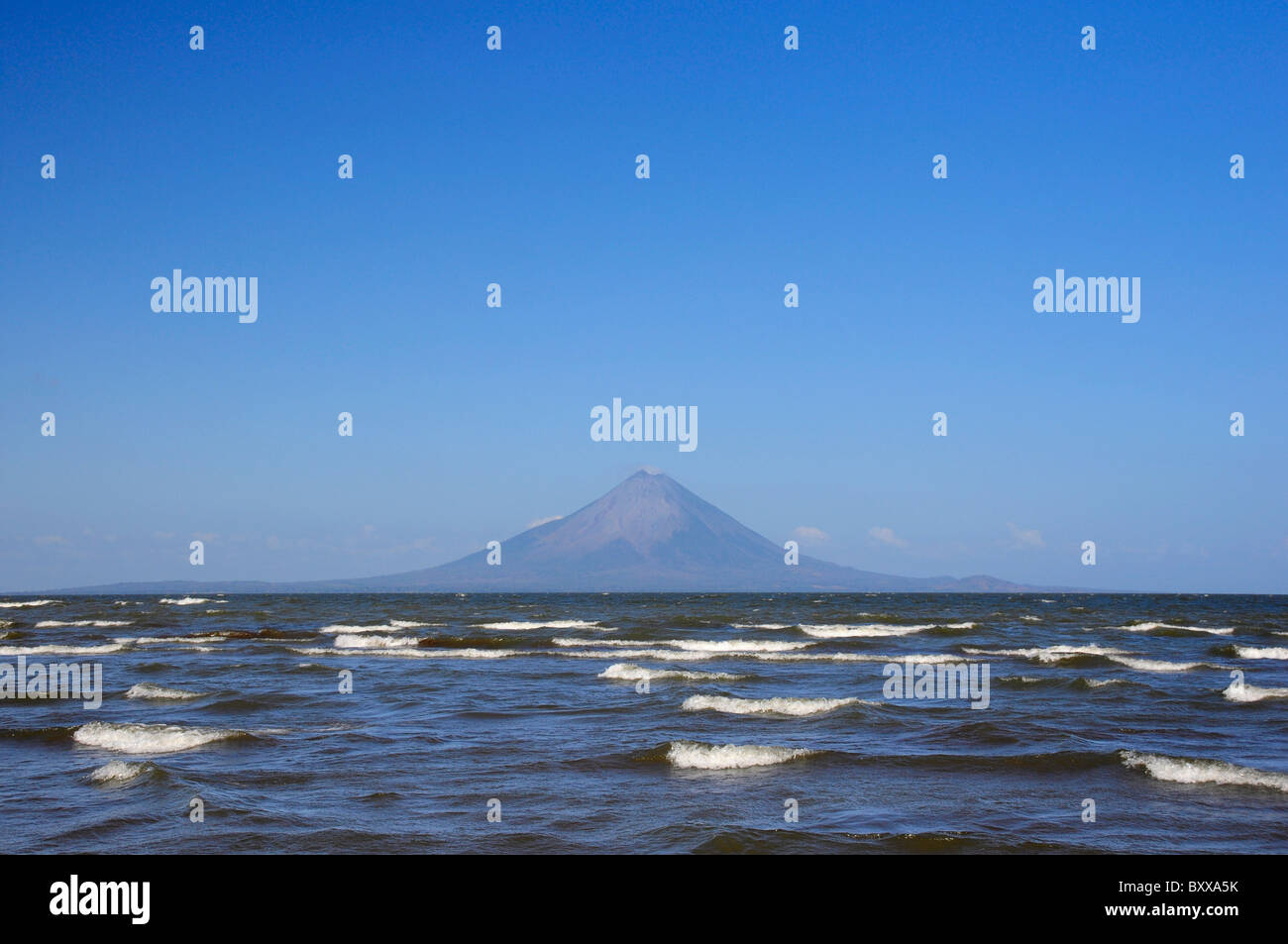 Concepcion Volcano and Lake Nicaragua, Cocibolca, Nicaragua, Central ...