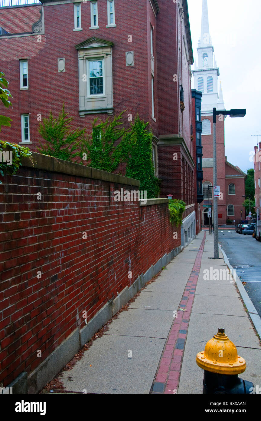 The Freedom Trail in the City of Boston, capital of Massachusetts in ...