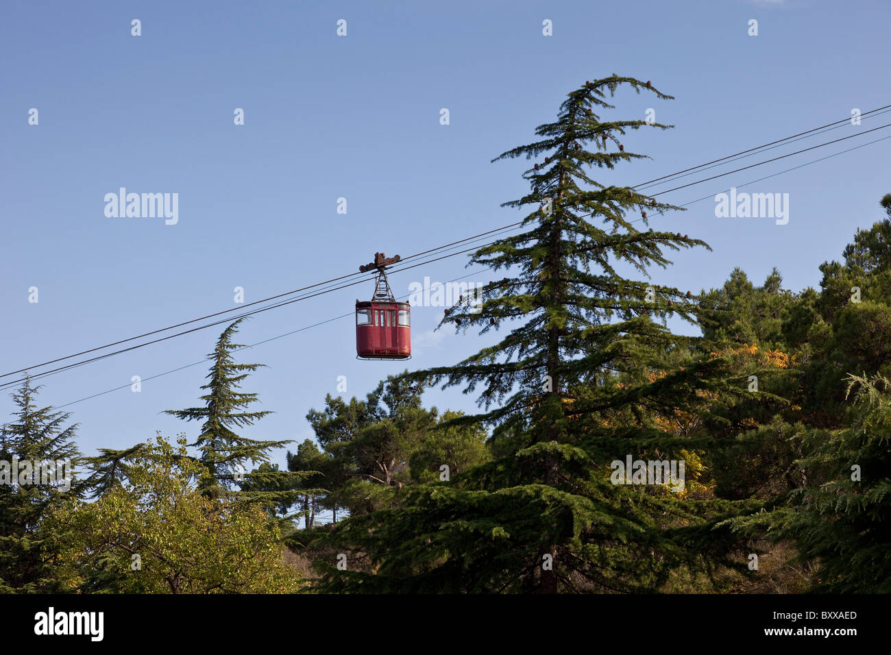 Cable car from Victory Square to Turtle Lake in Vake Park Tbilisi ...