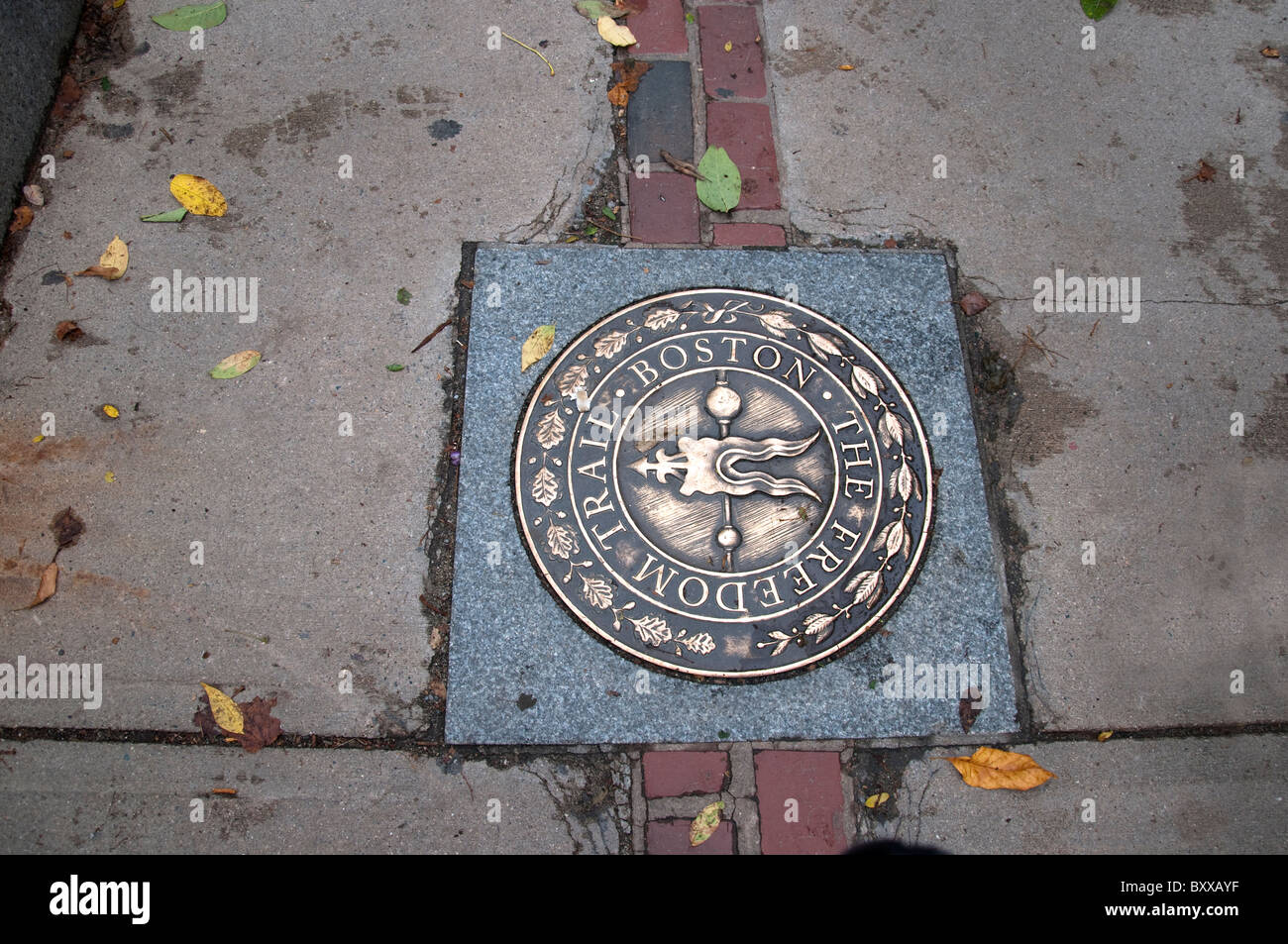 The Freedom Trail in the City of Boston, capital of Massachusetts in ...