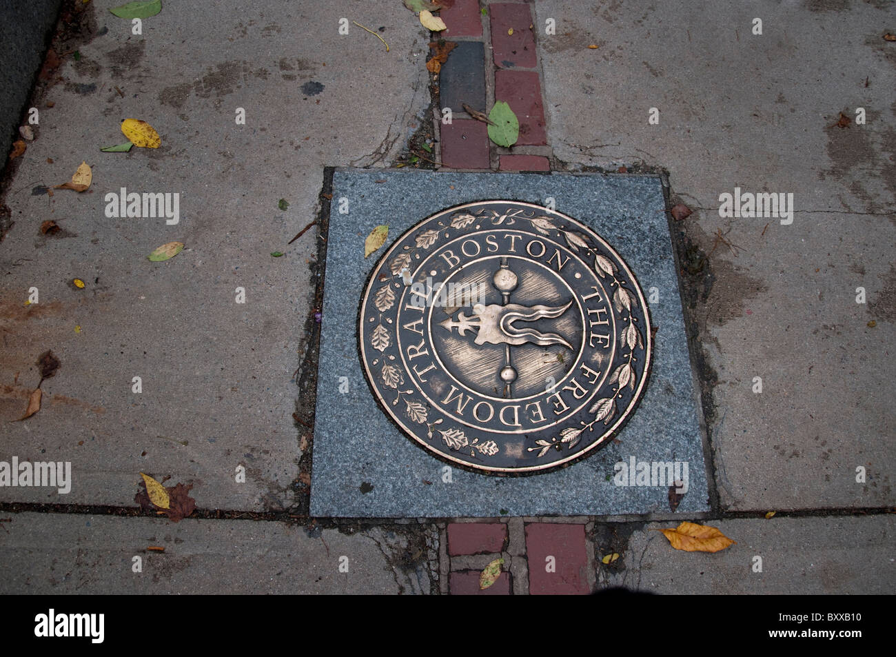 The Freedom Trail in the City of Boston, capital of Massachusetts in ...