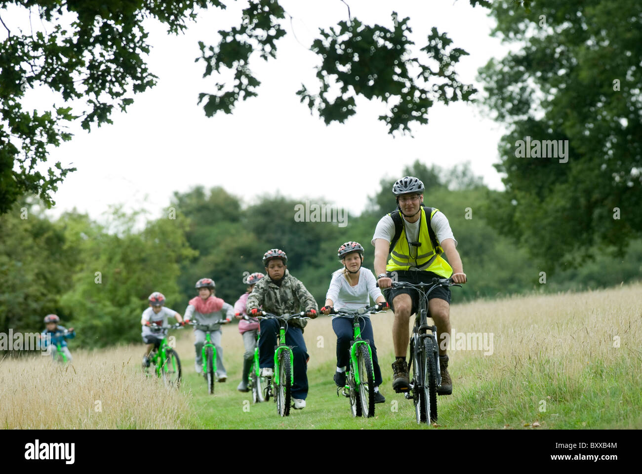 Teaching Children Cycling Proficiency High Resolution Stock Photography ...