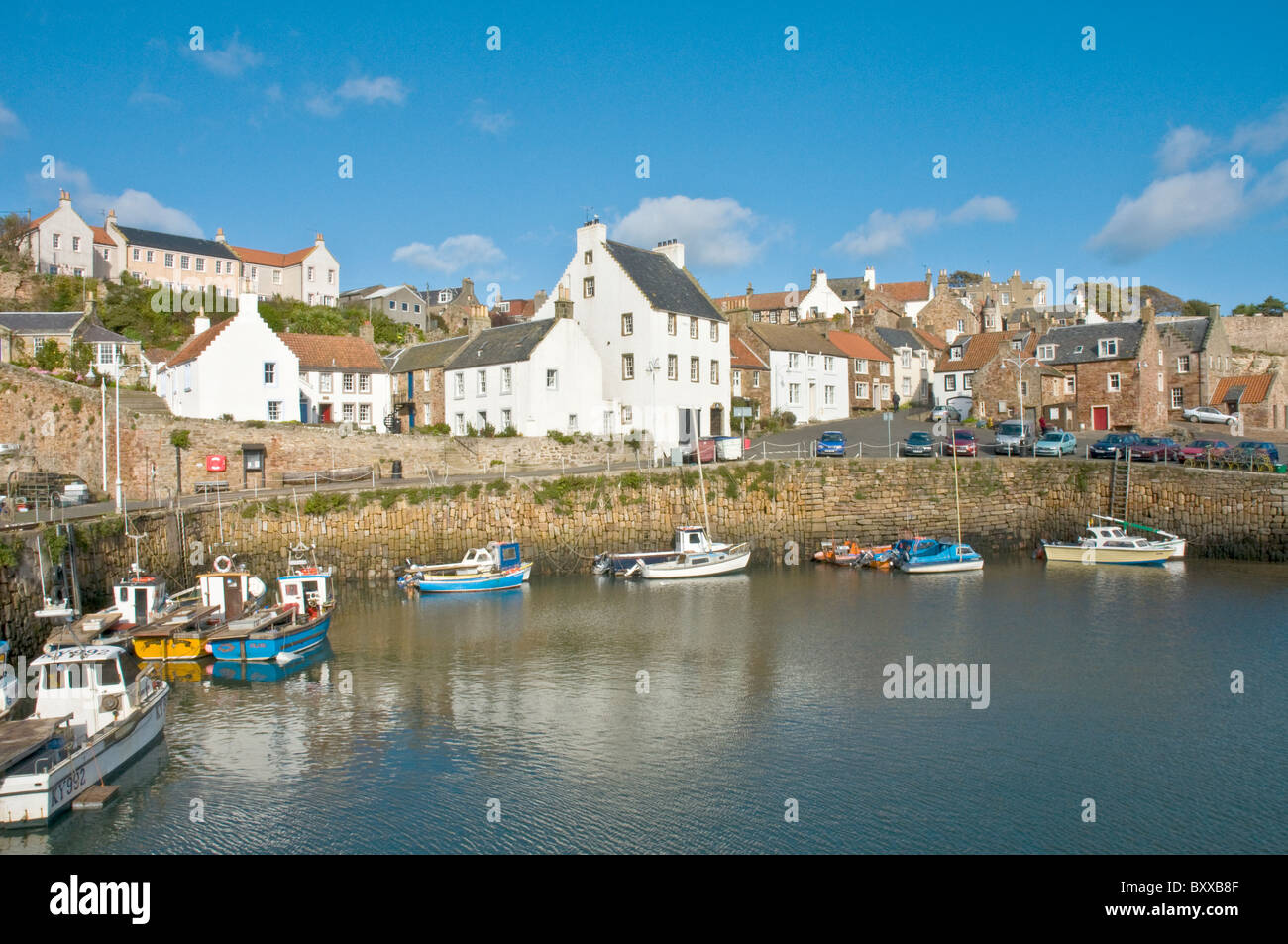 Fishing boats and boats harbour Crail Fife Scotland Stock Photo - Alamy