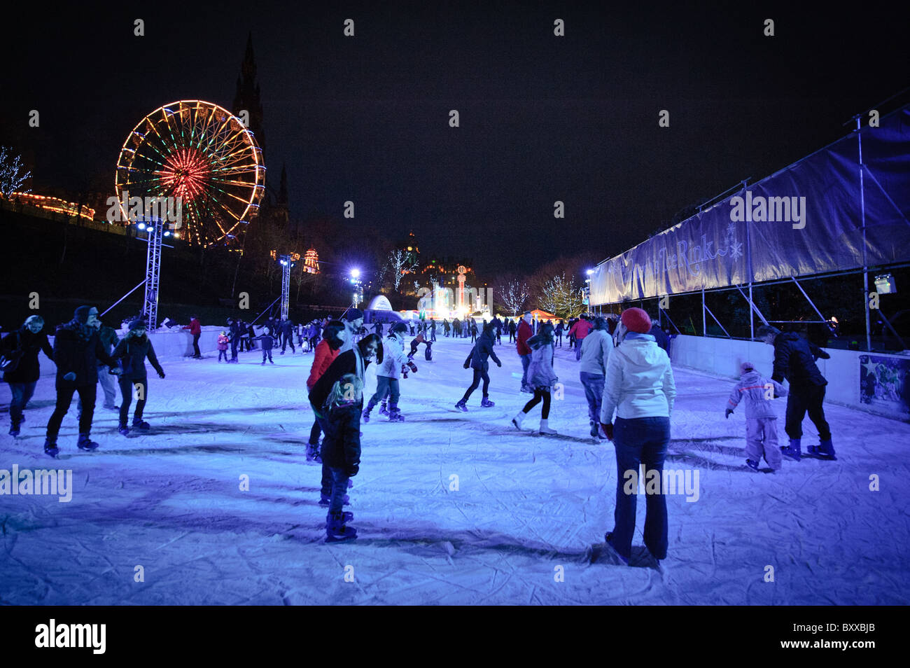 Edinburgh christmas ice rink hi-res stock photography and images - Alamy