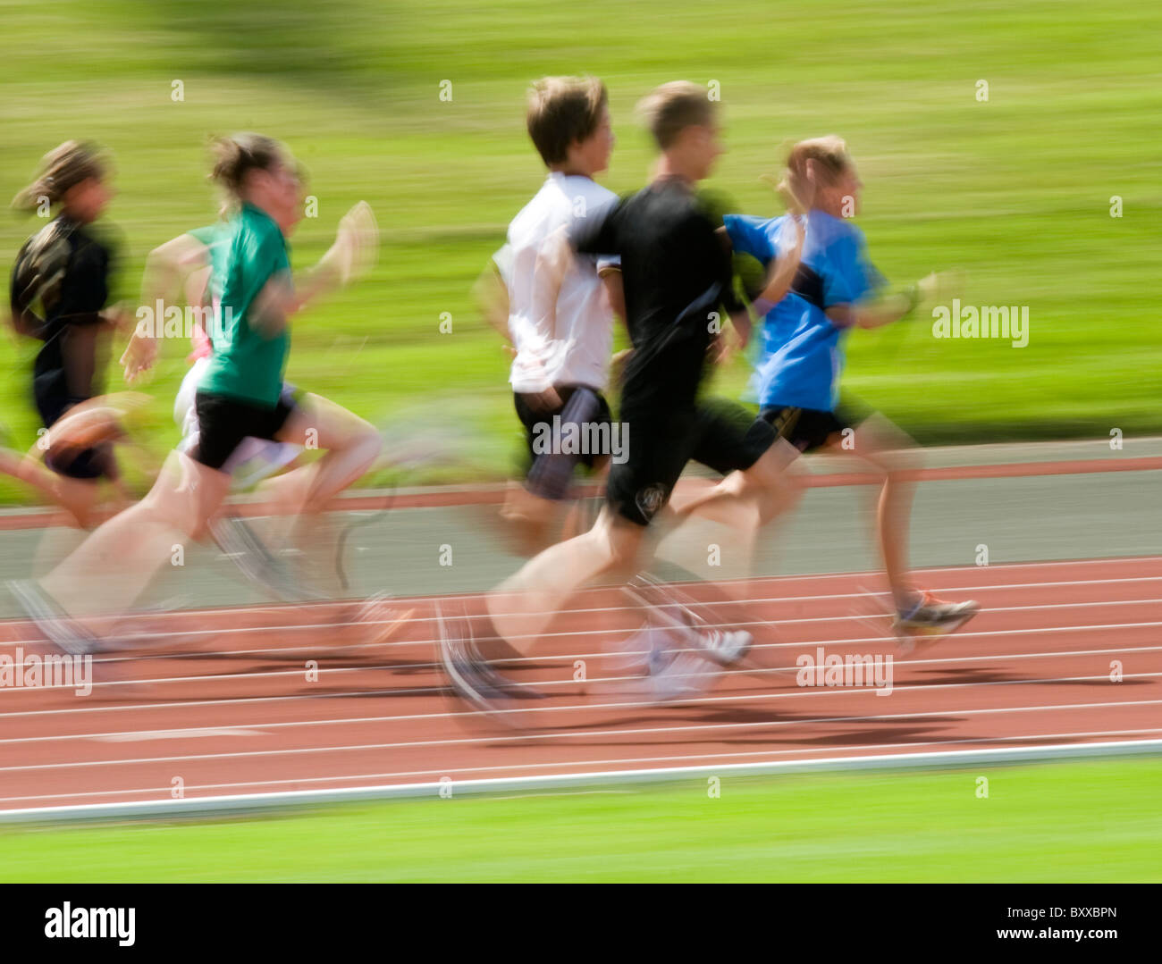 Child Running In Relay Race High Resolution Stock Photography and ...