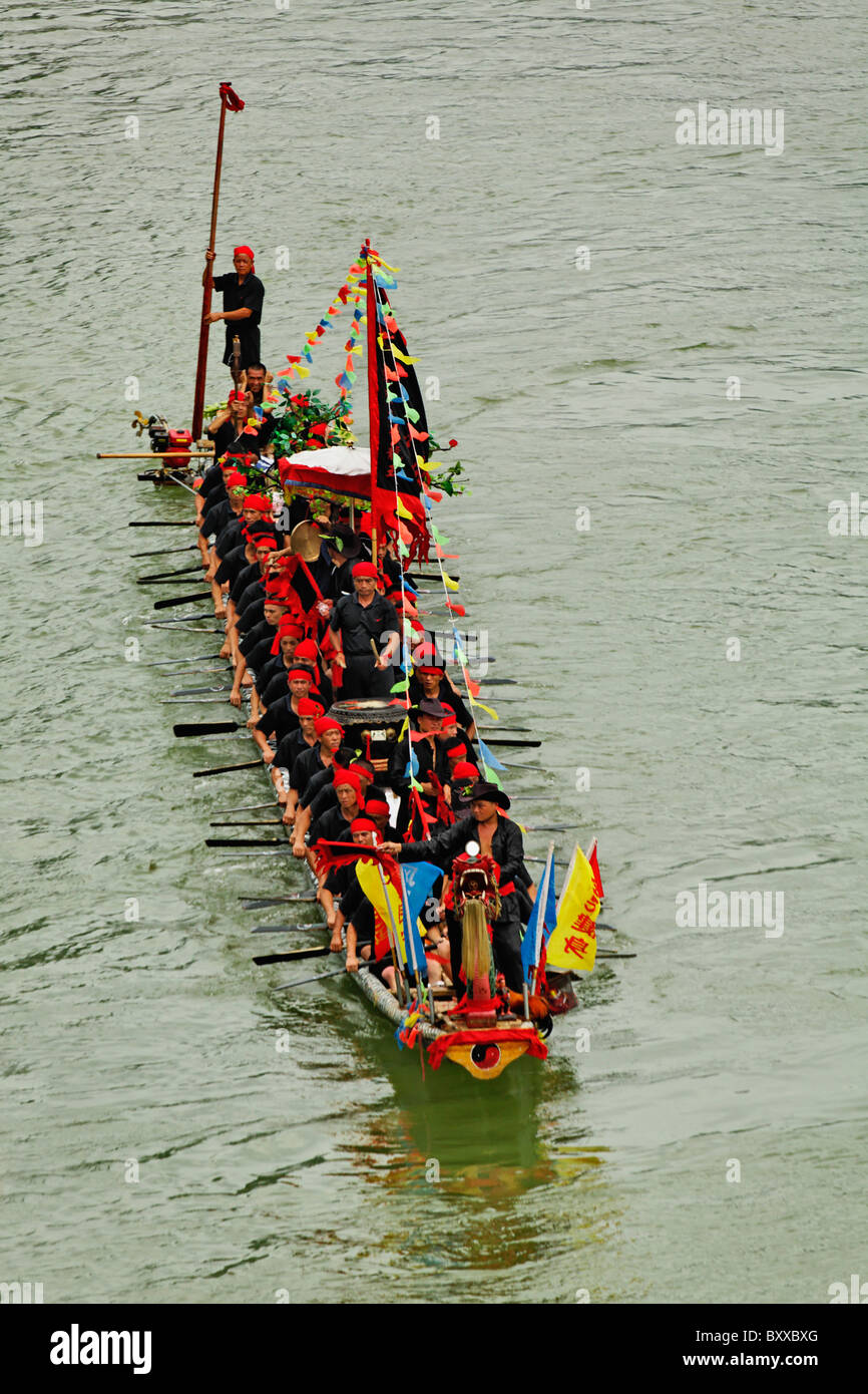 Dragon boat, Li River, Guilin, China Stock Photo - Alamy
