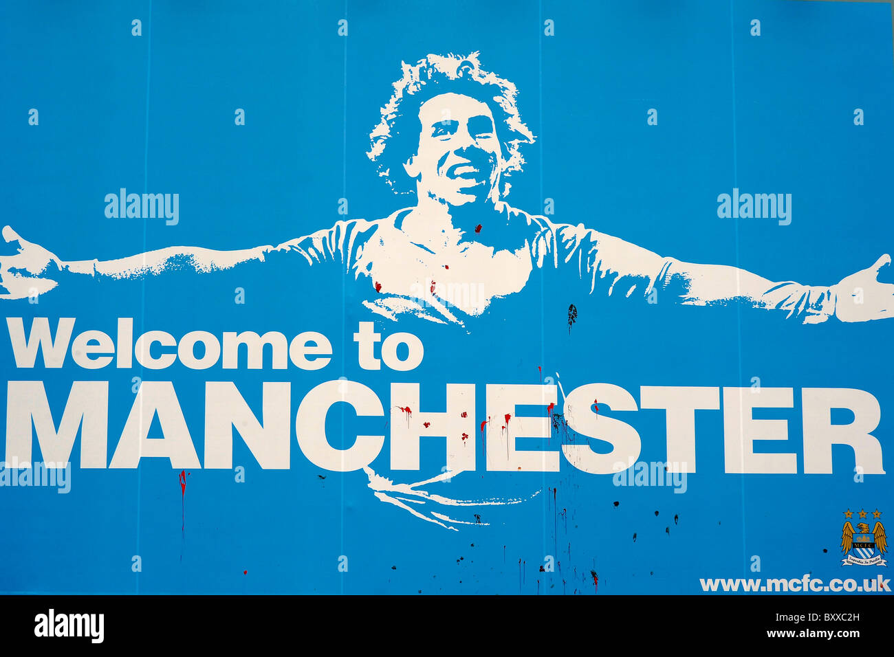 welcome to manchester Stock Photo - Alamy