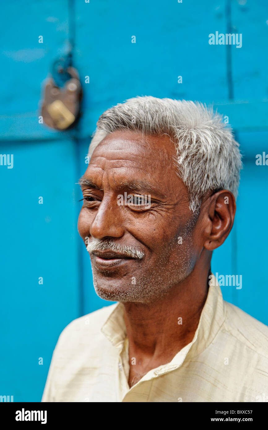 Indian man among the gullies of Delhi, India Stock Photo - Alamy