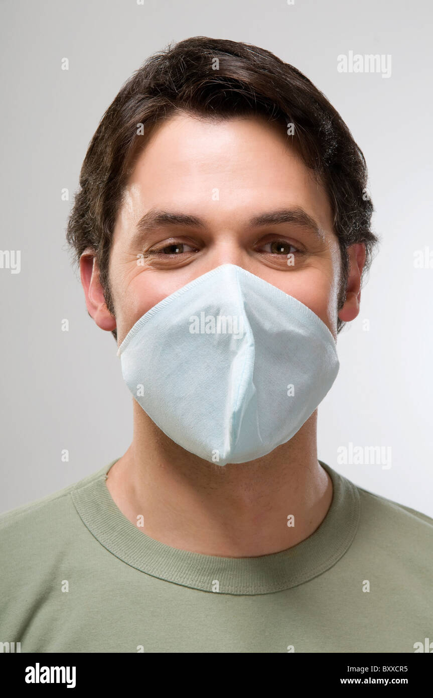 Man with face mask Stock Photo - Alamy