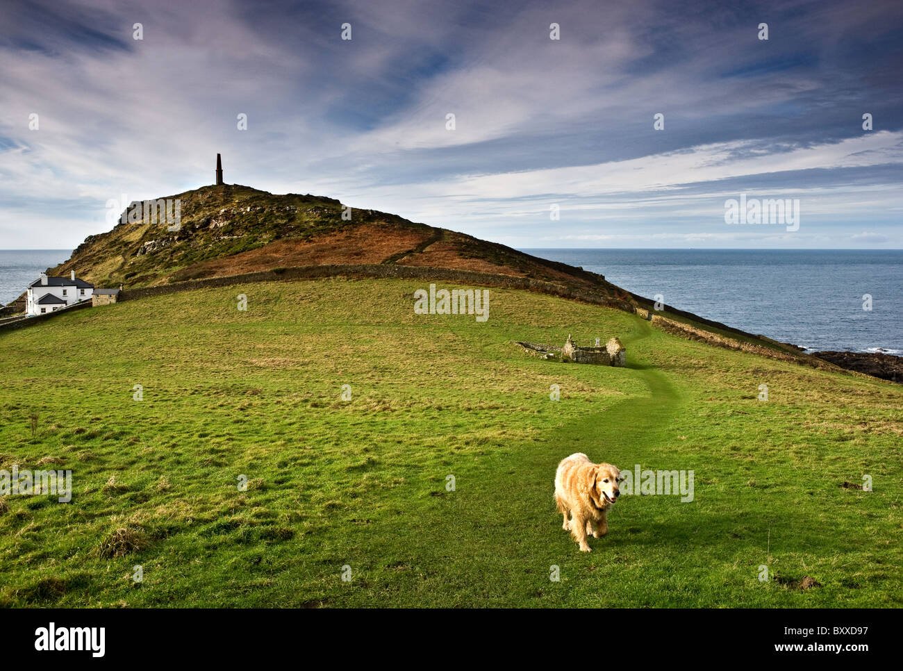 A dramatic sky over Cape Cornwall Stock Photo - Alamy