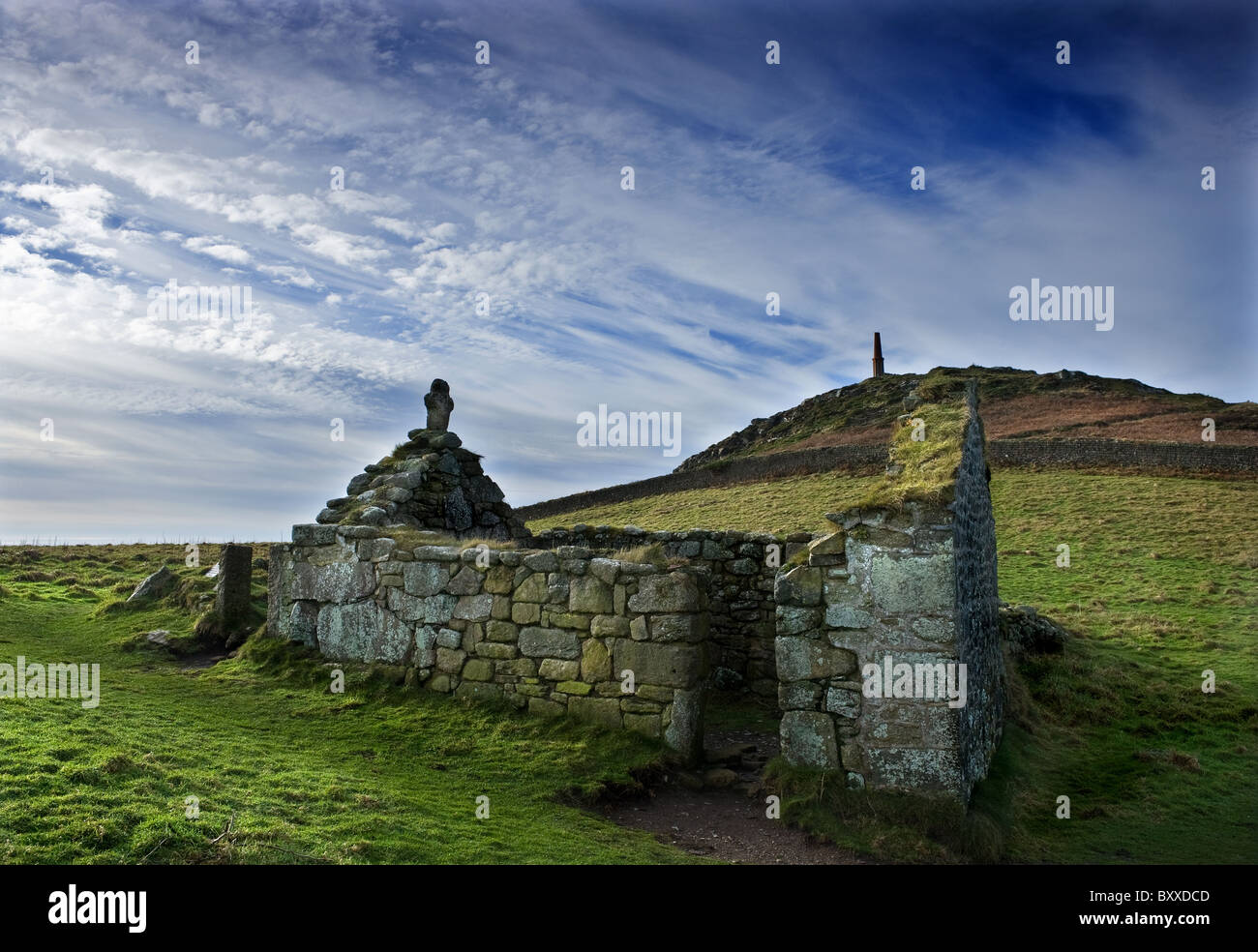 St Helens Oratory at Cape Cornwall. Photograph by Gordon Scammell Stock ...