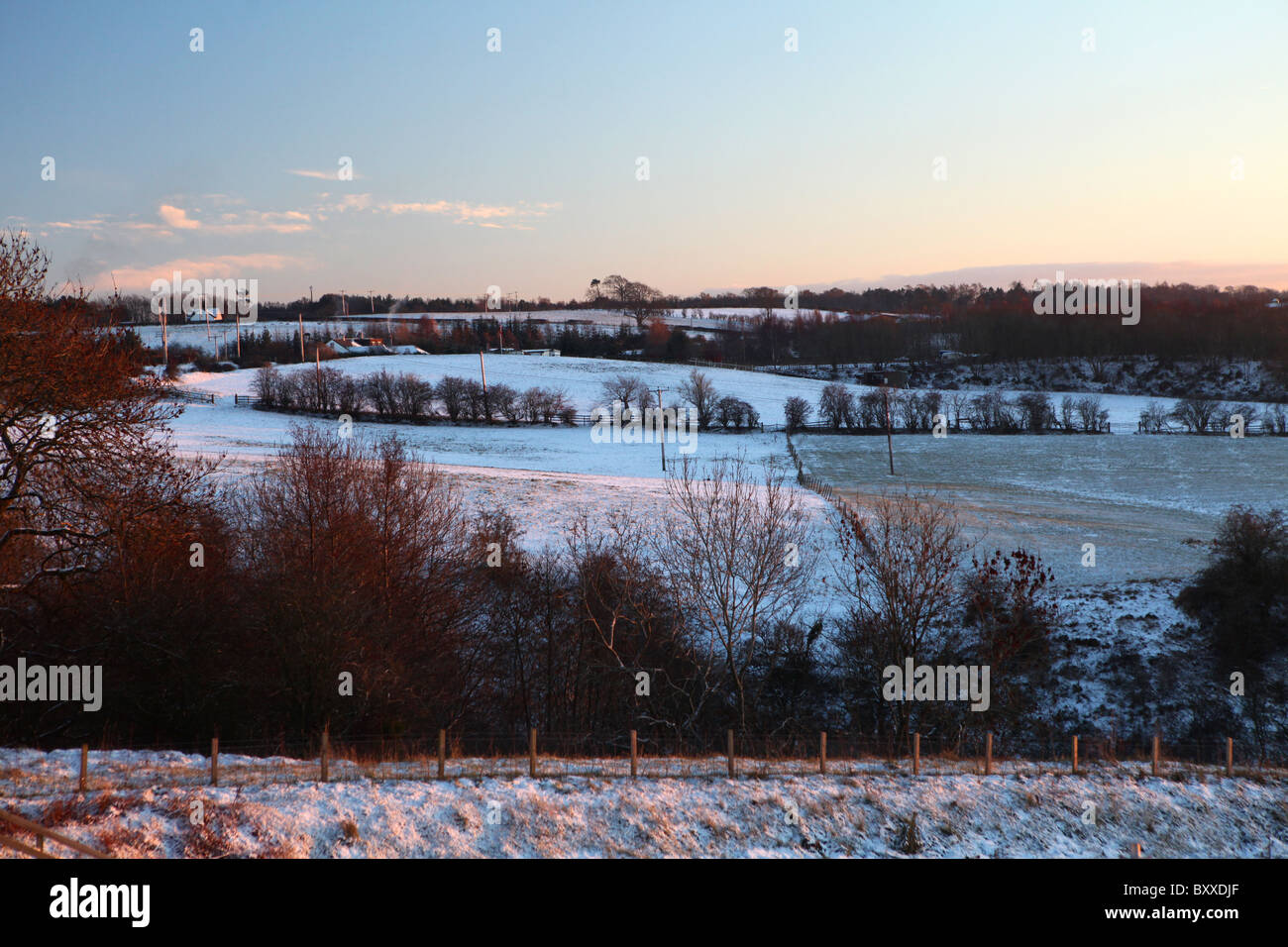 A winter scene in the Scottish Borders region of Scotland Stock Photo ...