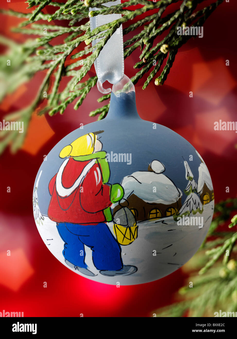 Traditional Christmas tree bauble decoration Stock Photo - Alamy