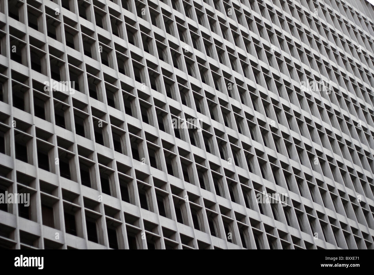 Architectural abstract of a building. Endless concrete windows Stock ...