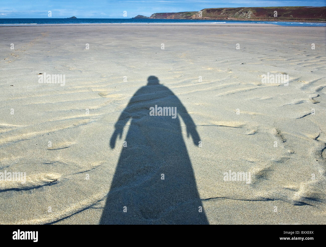 Shadow ominous threatening scary frightening sand beach hi-res stock ...
