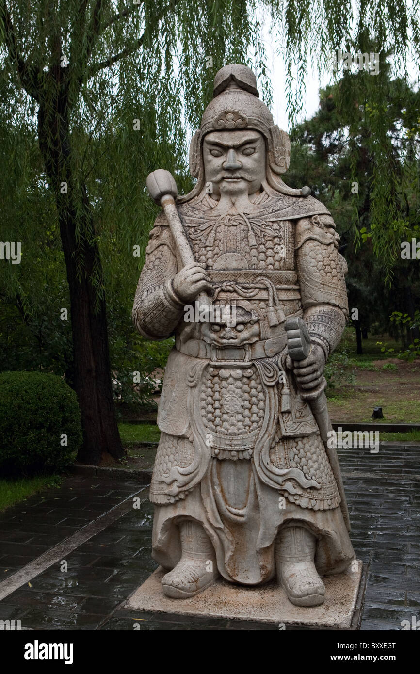 Army General statue, Sacred Way, Ming's Tombs, Beijing, China Stock ...