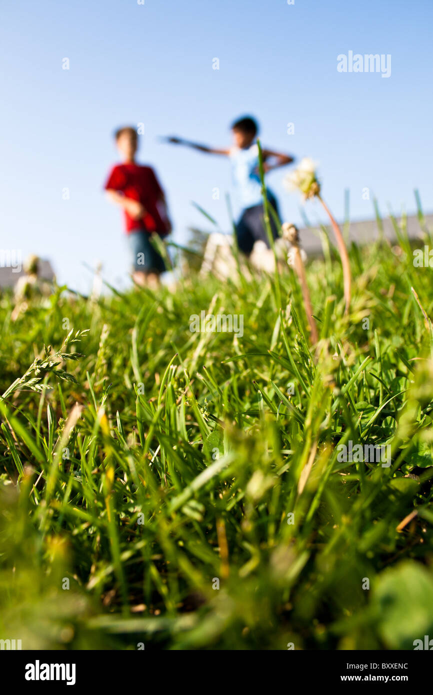 Boy pointing another boy hi-res stock photography and images - Alamy