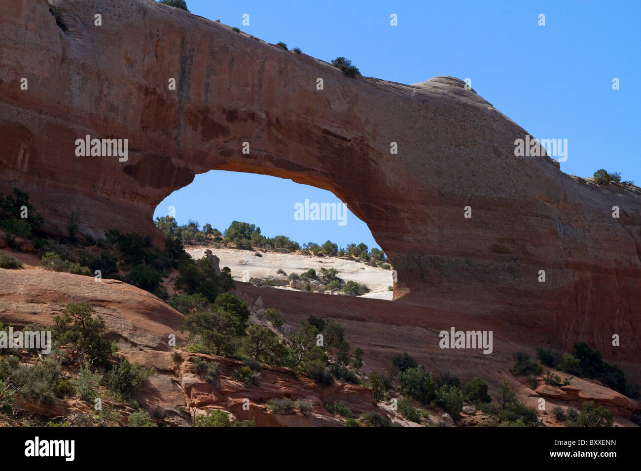 Wilson Arch is a natural sandstone arch along U.S. Route 191 near Moab ...