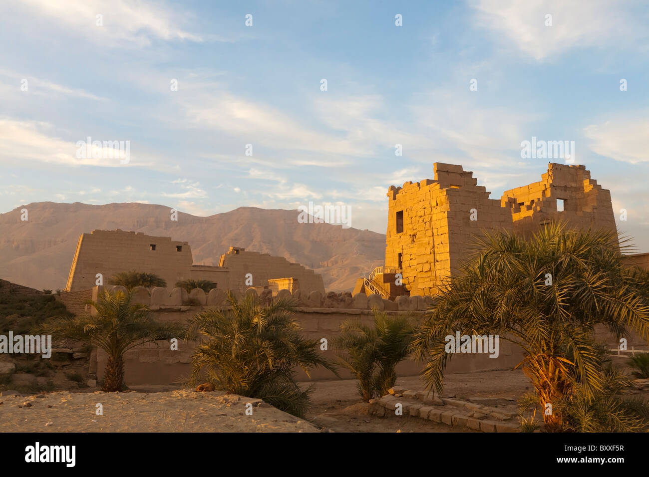 The Migdol, High Gate and First Pylon at the temple of Pharaoh Ramesses ...