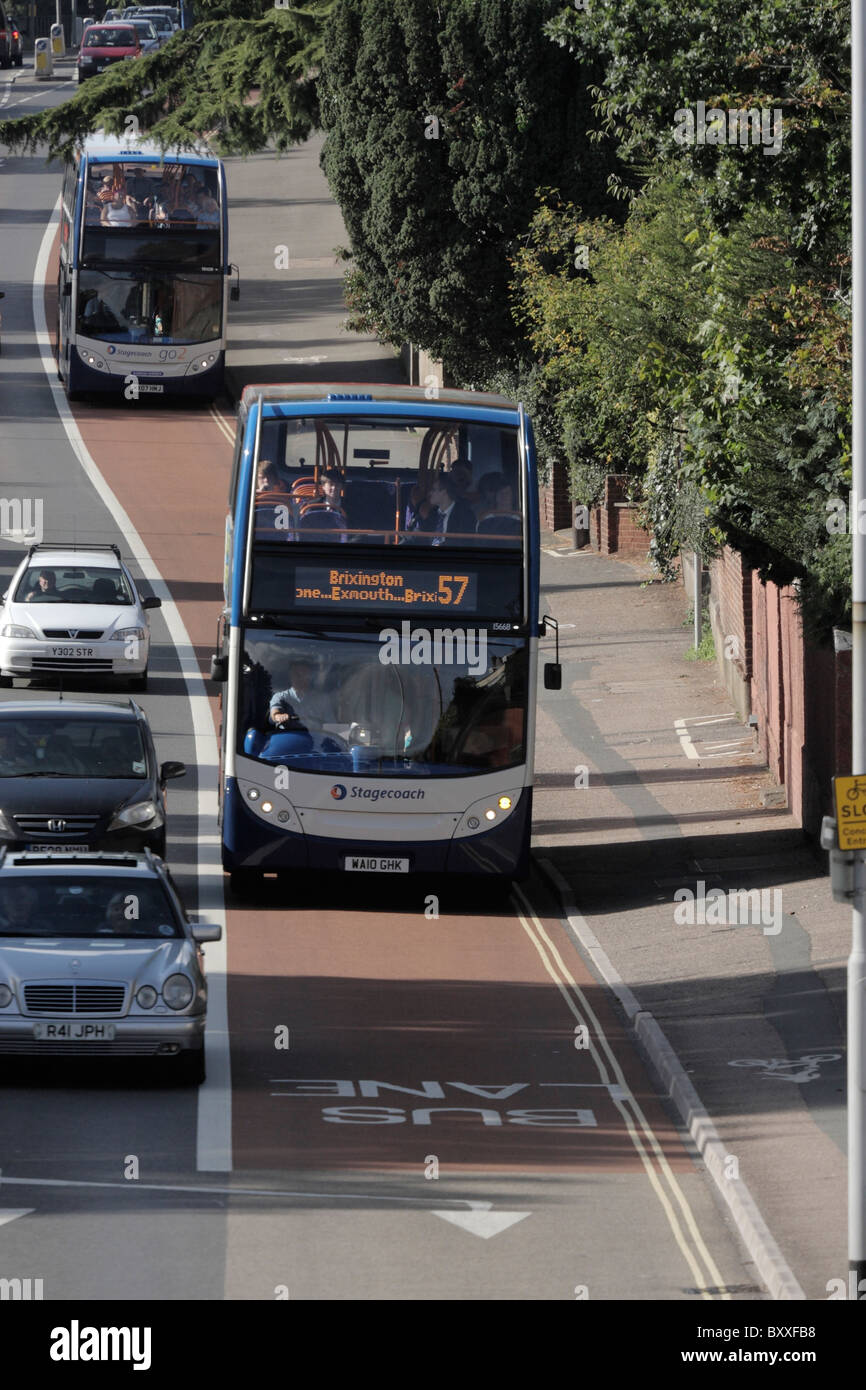 Stagecoach buses on Bus lane Topsham Rd near Burnthouse Lane Exeter ...