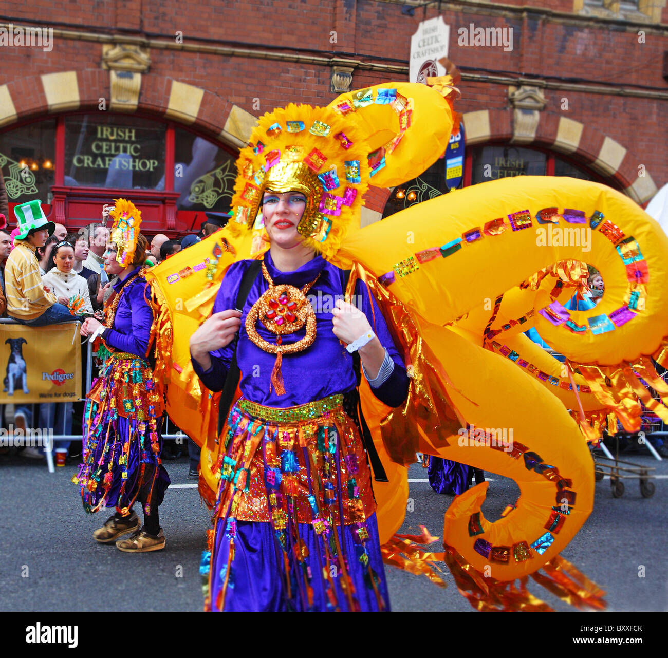Participant in St. Patrick's day Parade Dublin Ireland Stock Photo - Alamy