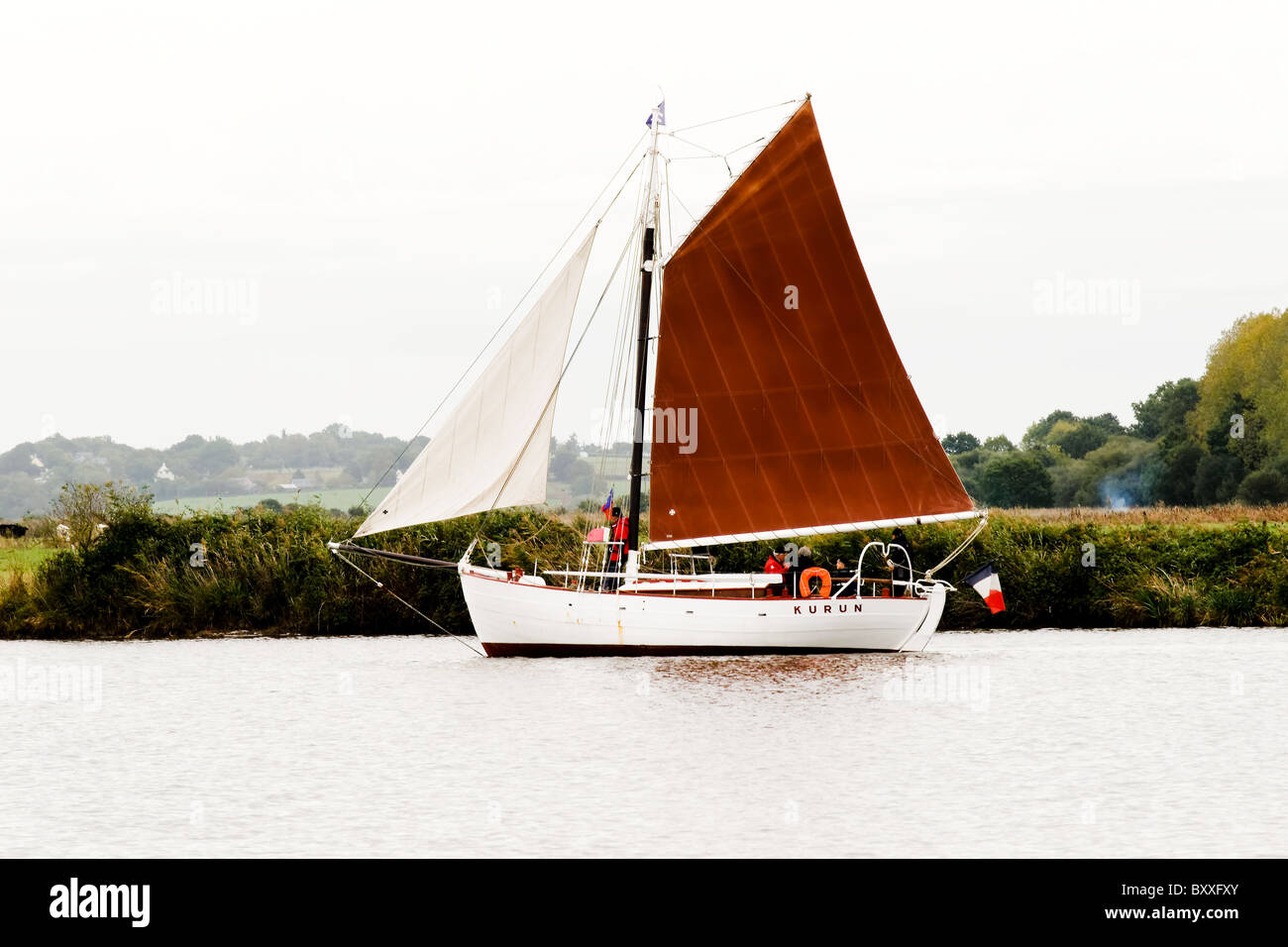 Traditional gaff rigged boat on hi-res stock photography and images - Alamy