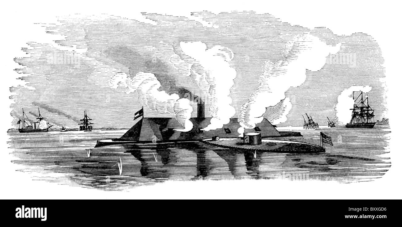 On March 9, 1862, the Union Monitor battled the Confederate frigate ...