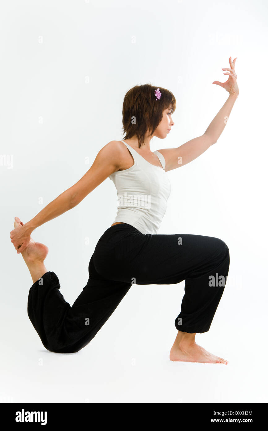 Woman raising knee hi-res stock photography and images - Alamy