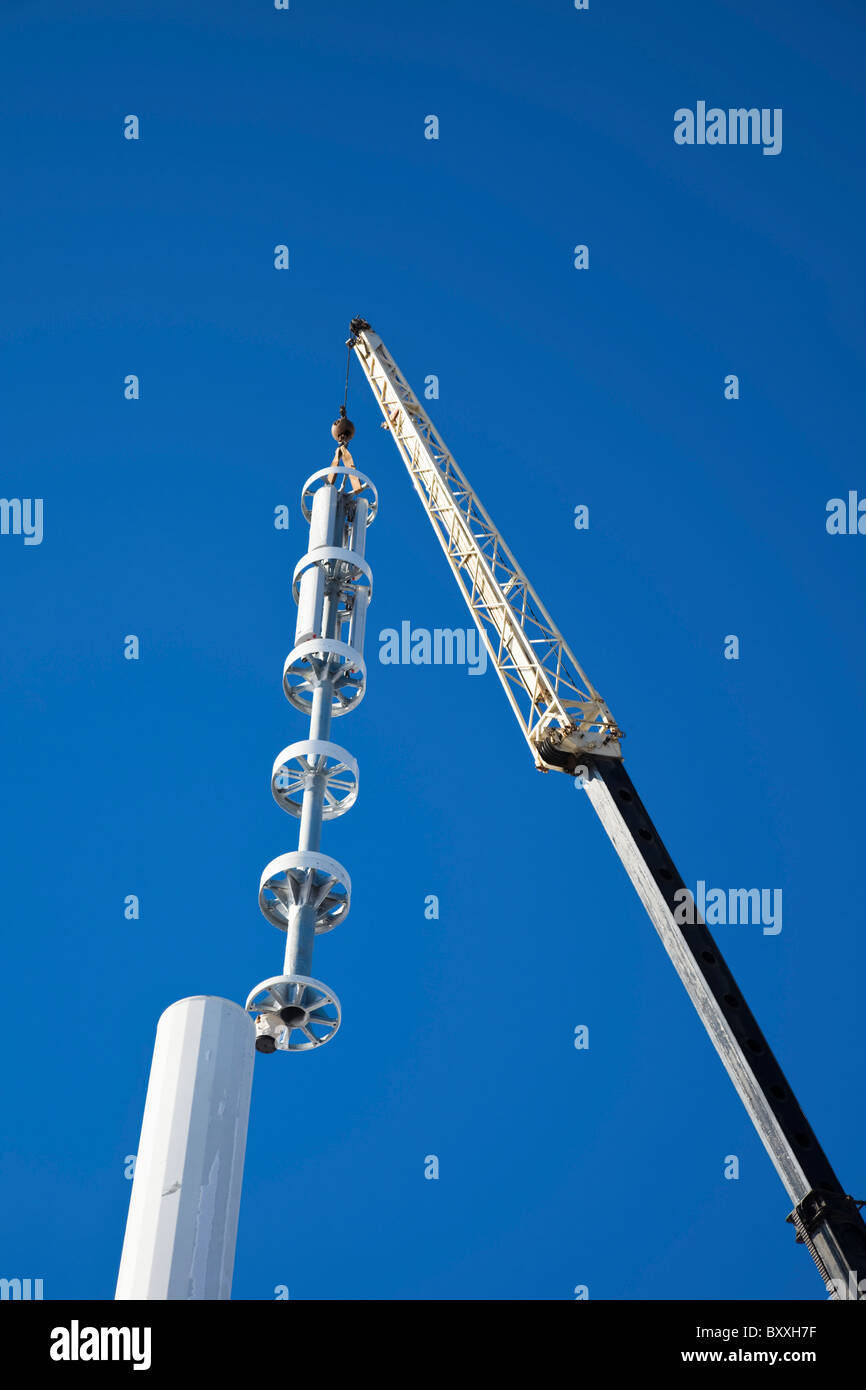 Assembling cell tower with stealth antennas Stock Photo - Alamy