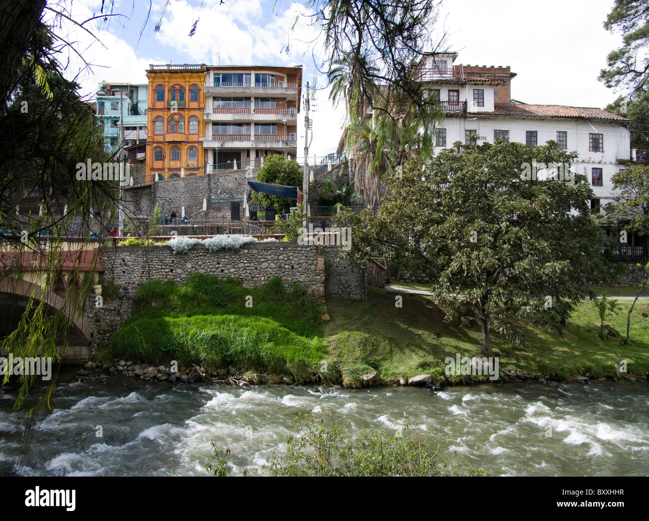 Ecuador. Cuenca city and the Tomebamba river Stock Photo - Alamy