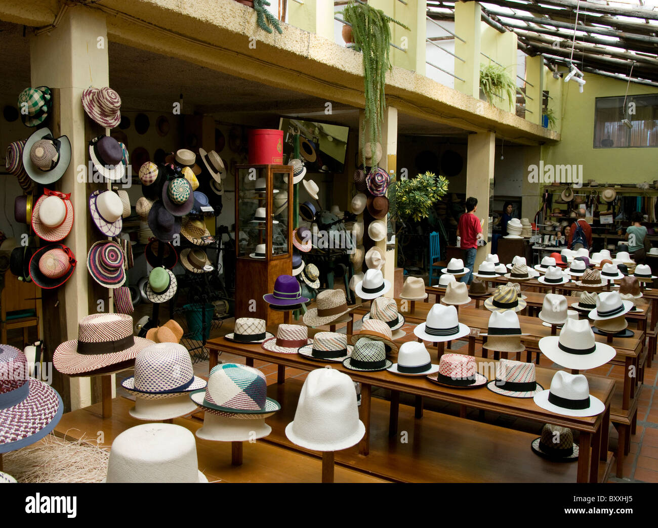 Ecuador. Cuenca city. Hat factory artisans Stock Photo - Alamy