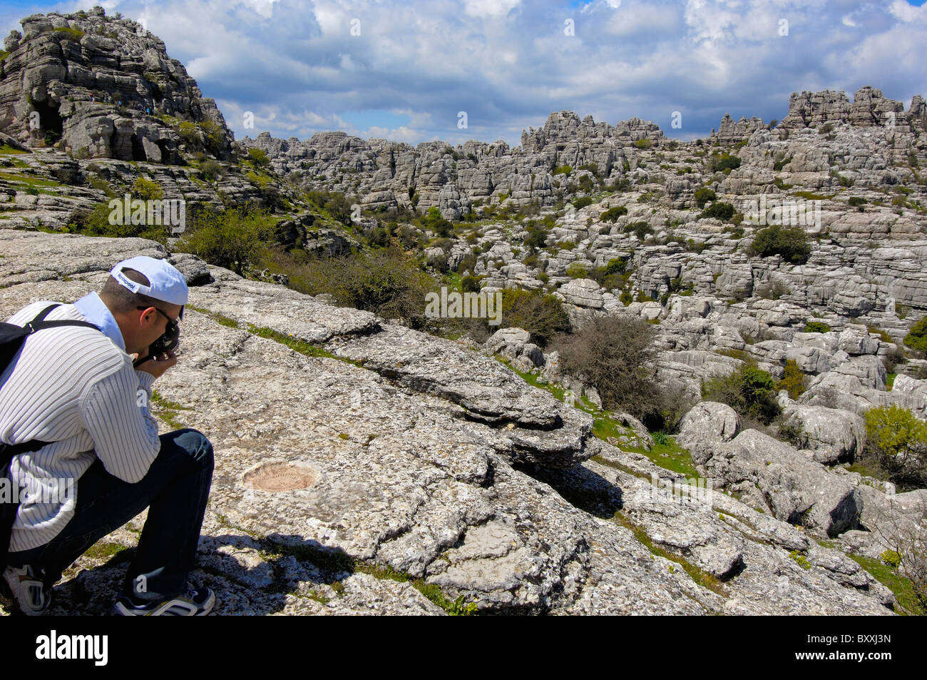 Ammonite fossil at theTorcal in Antequera, Erosion working on Jurassic ...